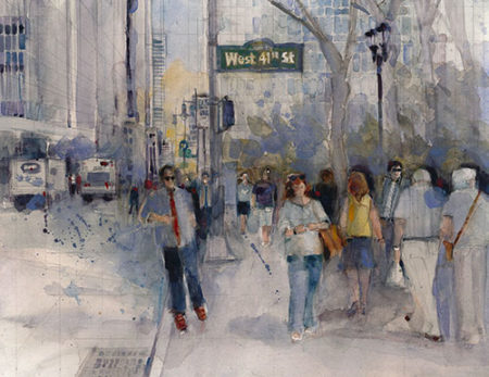 Contemporary Urban Watercolors by Artist Dorrie Rifkin | Artsy Shark
