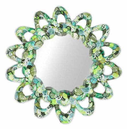 Colorful Papier-mache Mirrors by Tuesday Winslow I Artsy Shark