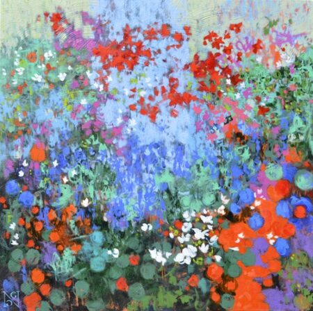 Colorful, Abstract Floral Paintings by Natalie George I Artsy Shark