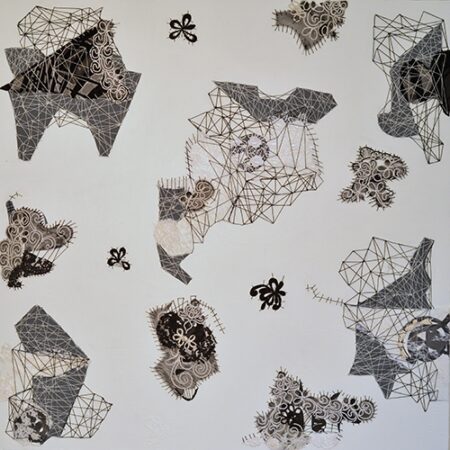 Abstract Needlepoint Paintings by Andrée B. Carter I Artsy Shark